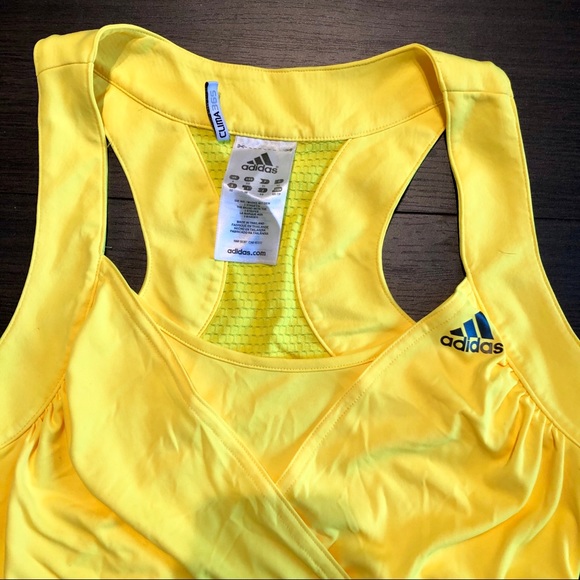 adidas | Tops | Adidas Neon Yellow Tennis Tank Xs | Poshmark